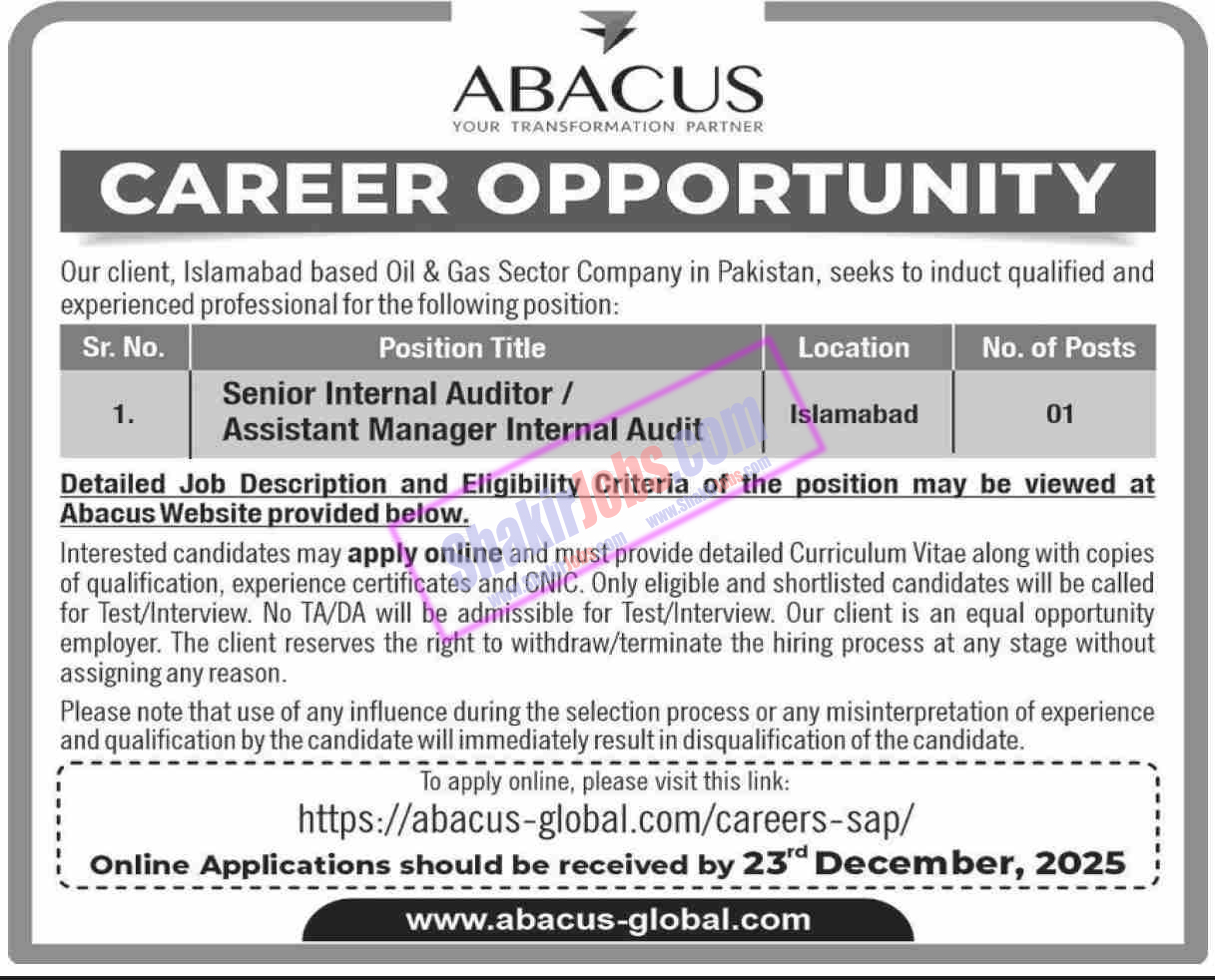 Abacus Global Jobs 2026 Online Apply