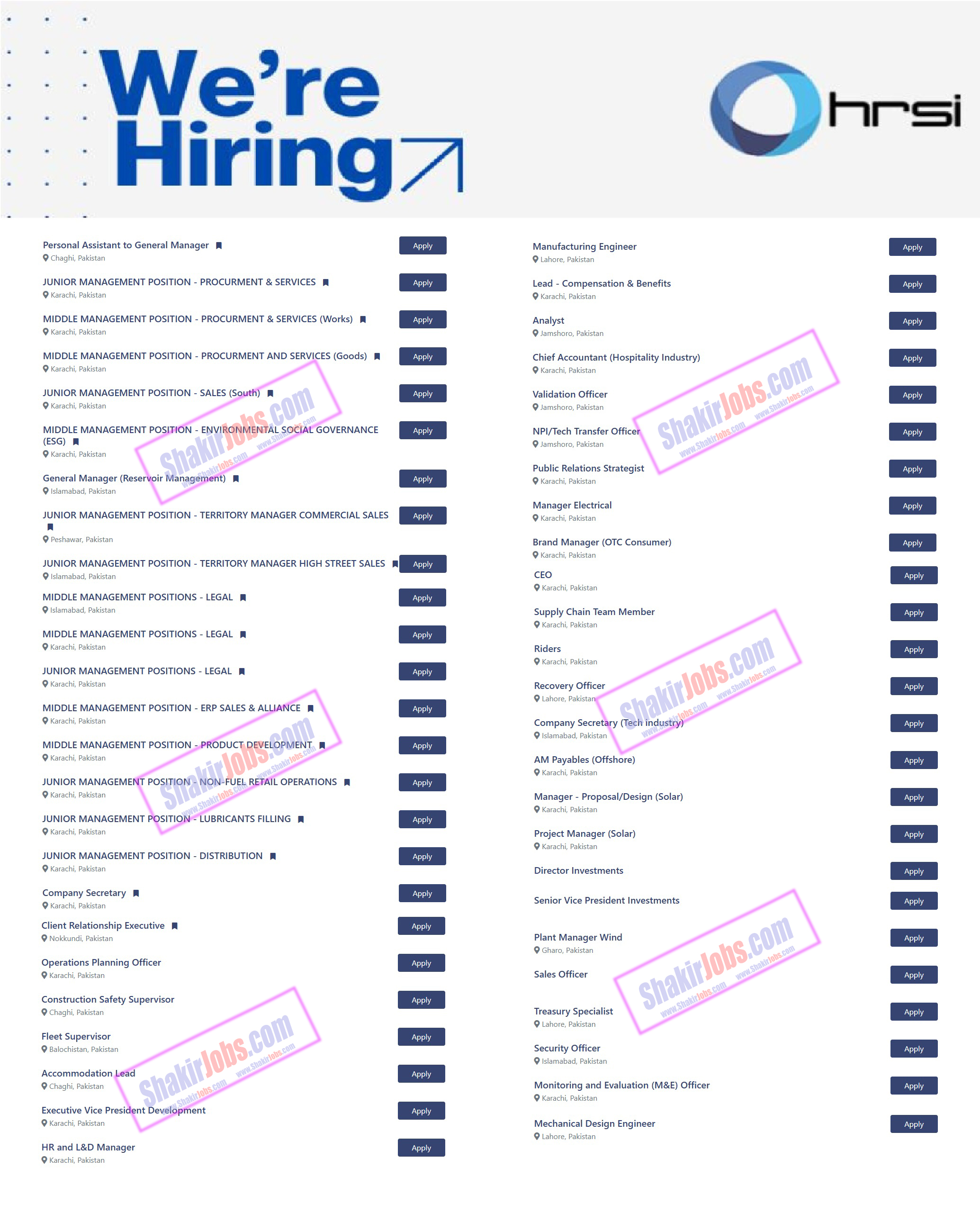 HRSI Jobs 2025 Human Resource Solution International Online Apply
