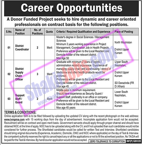NGO Donor Funded Project Jobs 2026 Apply Online
